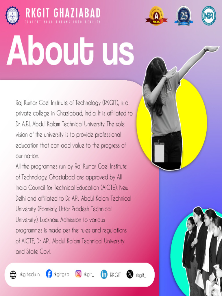 RKGIT Campus Size: 45 Acres | PDF | Vocational Education | Qualifications