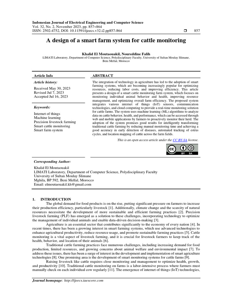 Smart Cattle Monitoring System Design | PDF | Machine Learning | Cloud ...