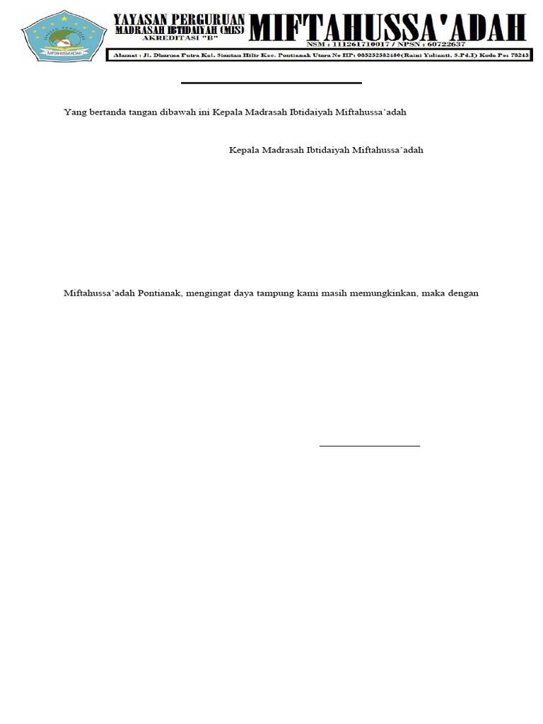 Surat Rekomendasi Nazila Alesya Zahra | PDF