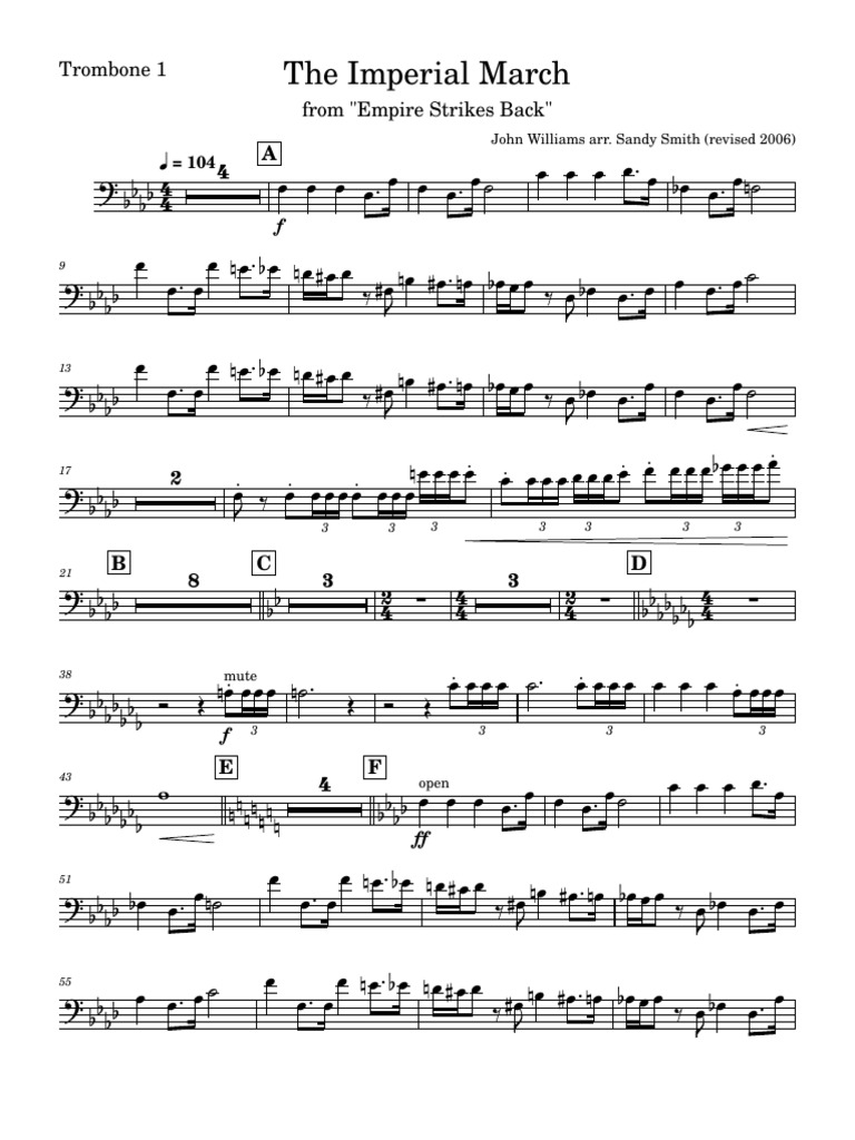 The Imperial March Aka Trombone 1 | PDF