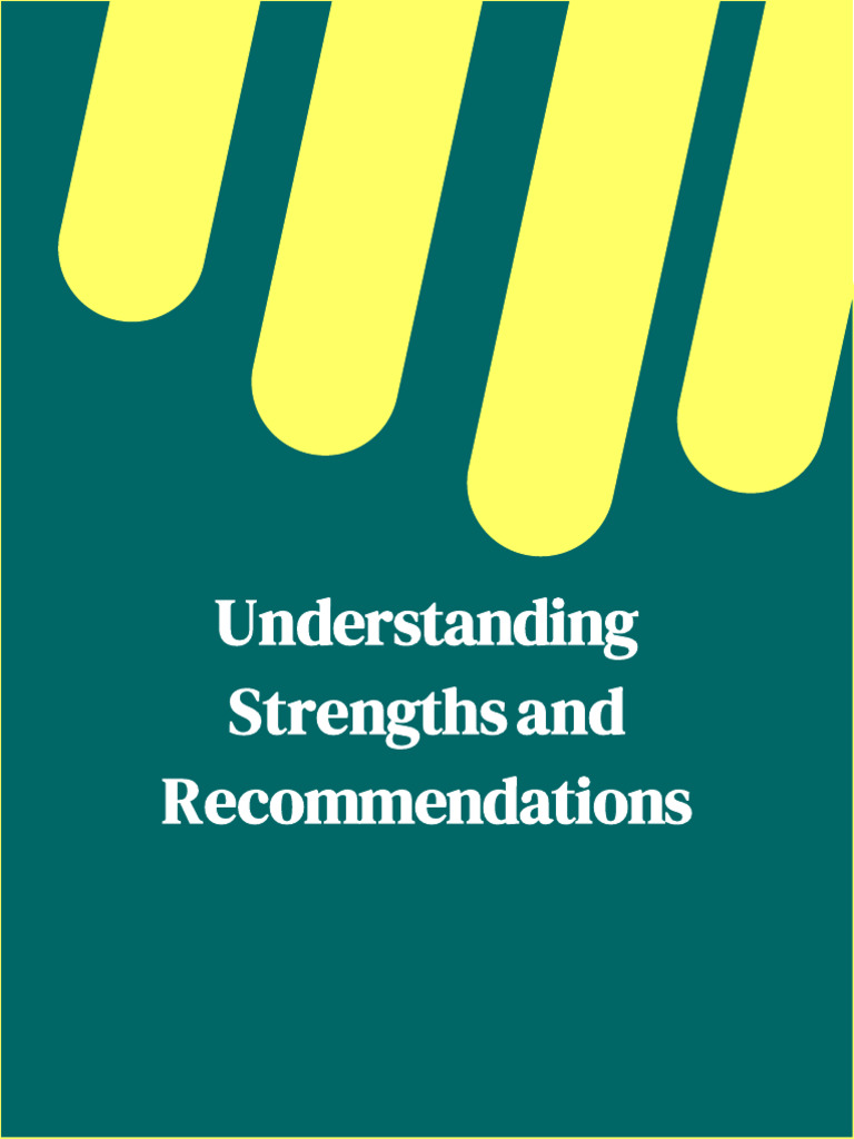 Strengths and Recommendations Guide | PDF | Learning | Reading ...