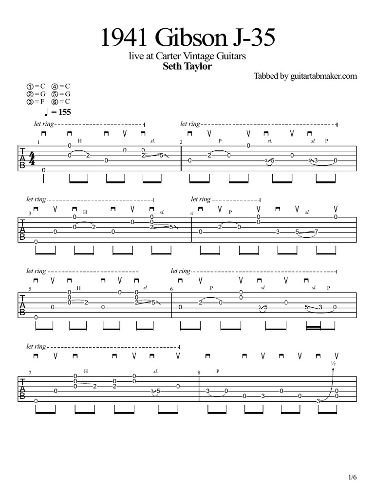 Seth Taylor - 1941 Gibson J-35 | PDF | Guitars
