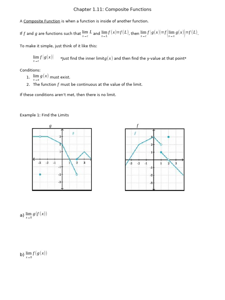 Chapter 1.11 - Composite Functions | PDF