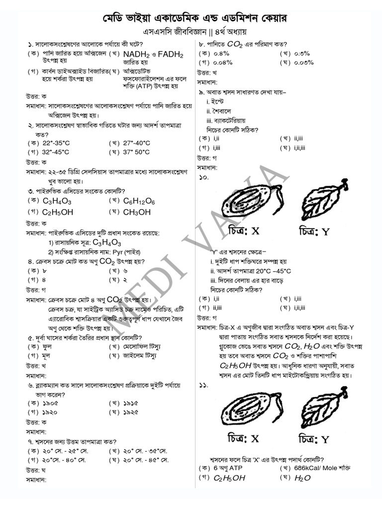 SSC Bio Chap-4 Detailed Ans | PDF