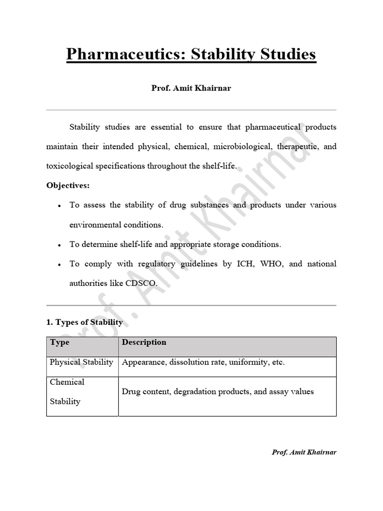 Pharmaceutics - Stability Studies-1 | PDF | Shelf Life | Chemical Kinetics