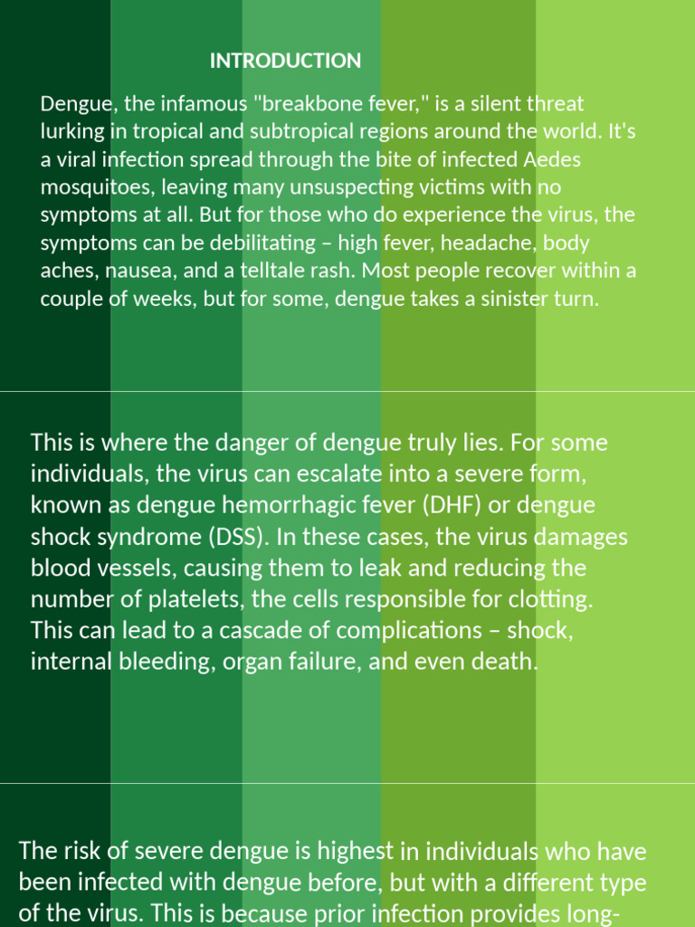 Dengue Case Presentation | PDF | Circulatory System | Blood