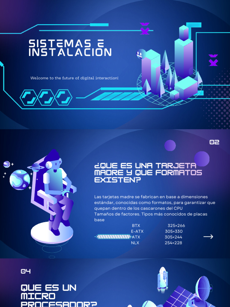 Purple Blue Gradient Futuristic Animated Metaverse Presentation | PDF