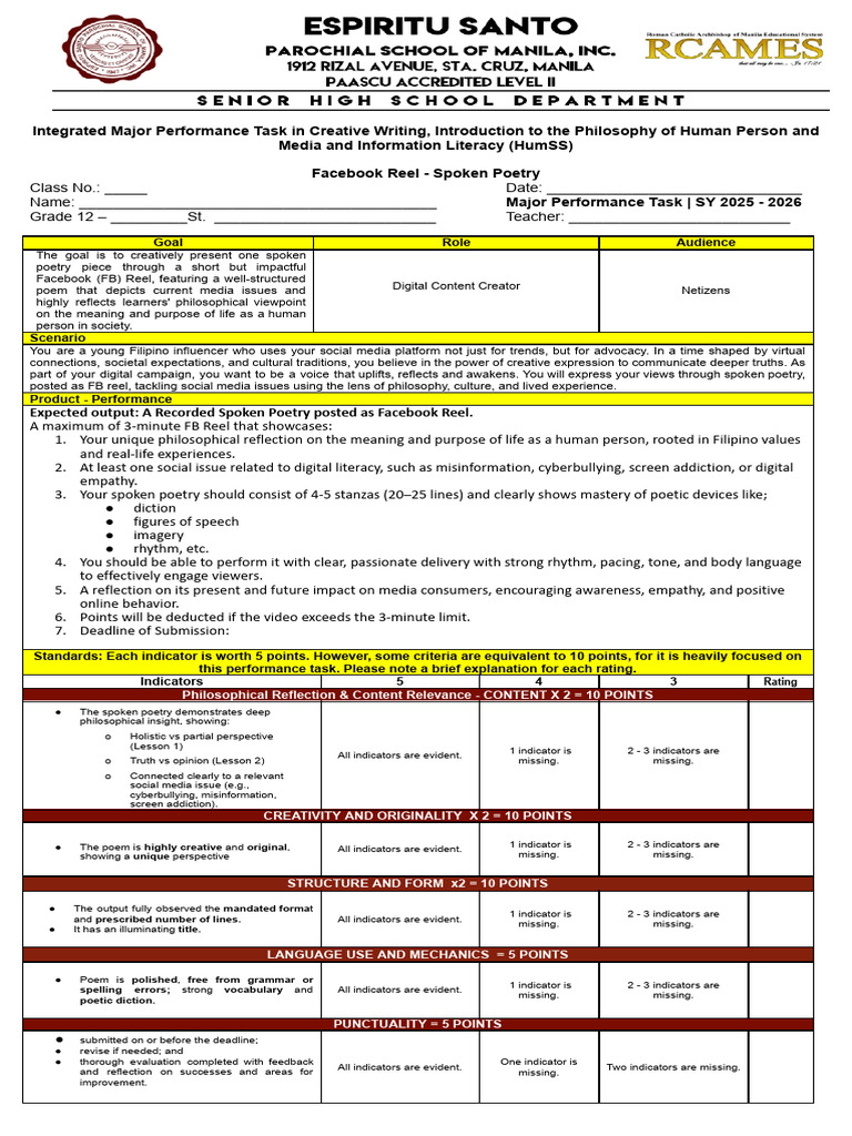 Final 2526 Cw-Iphp-Mil - Major Ptask | PDF | Poetry | Cognition