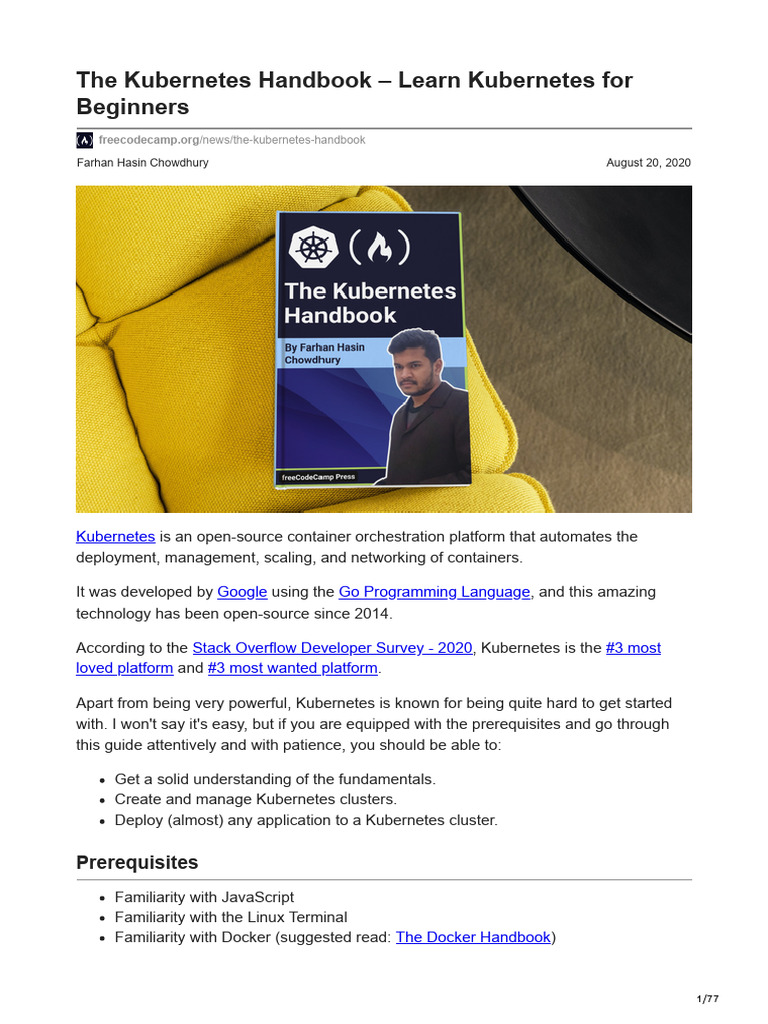 The Kubernetes Handbook Learn Kubernetes for Beginners | PDF | Computer ...