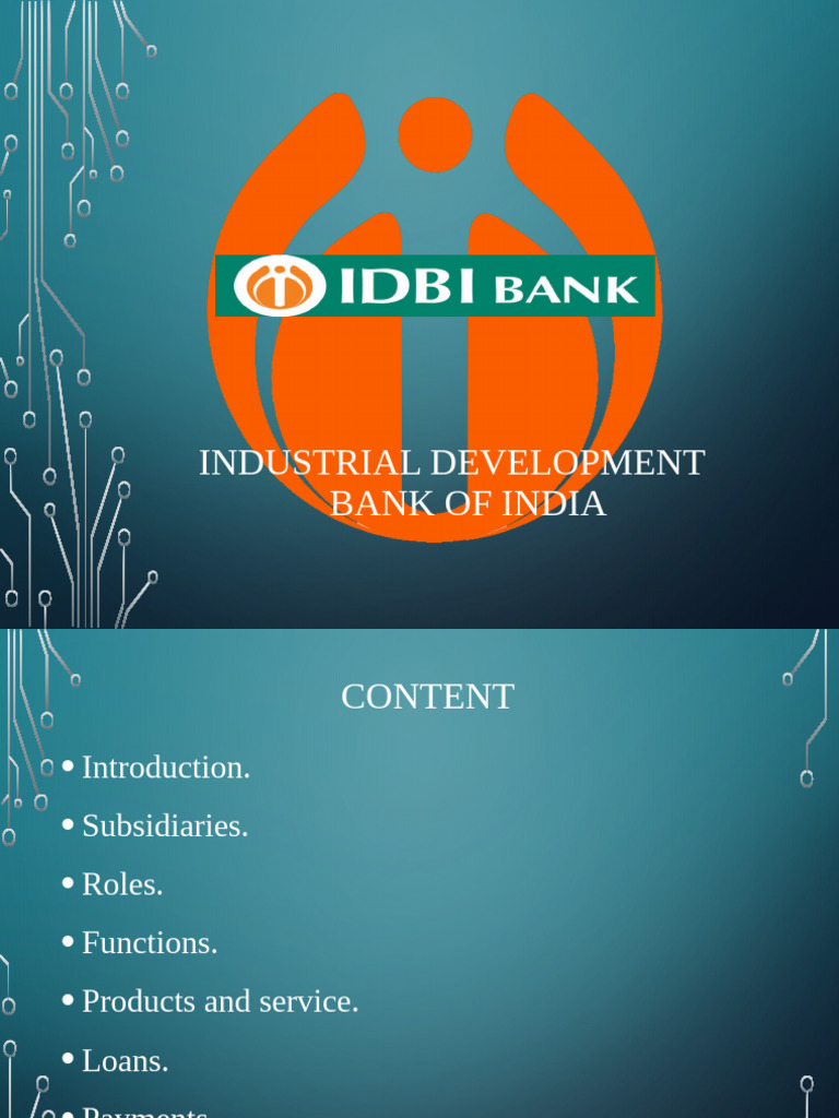 Industrial Development Bank of India | PDF