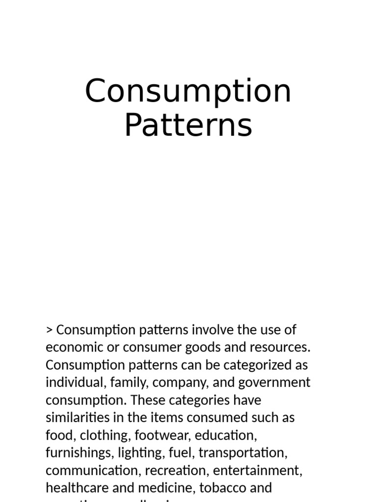 Understanding Consumption Patterns and Ecosystem Impact | PDF | Carbon ...