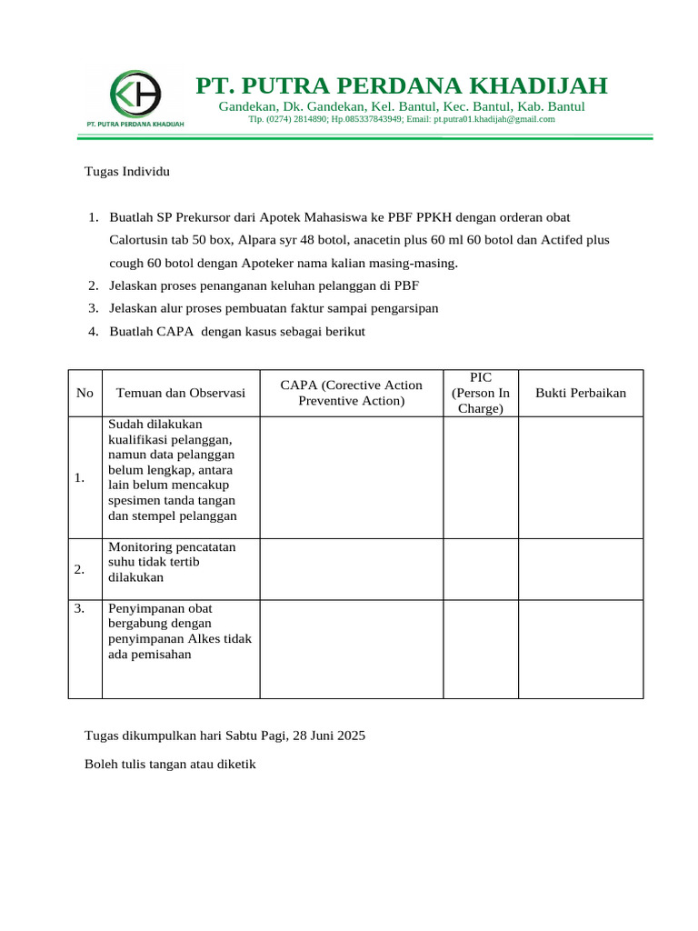 Tugas Mahasiswa Pkpa | PDF
