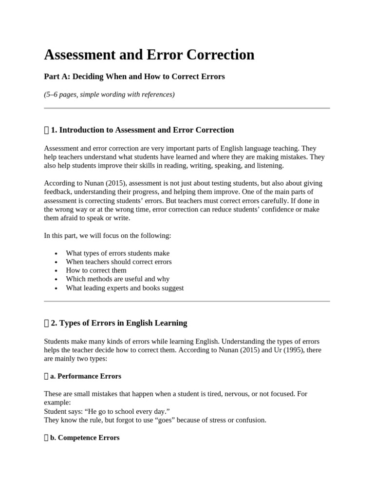 Deciding When and How to Correct Errors | PDF | Error | Behavior ...