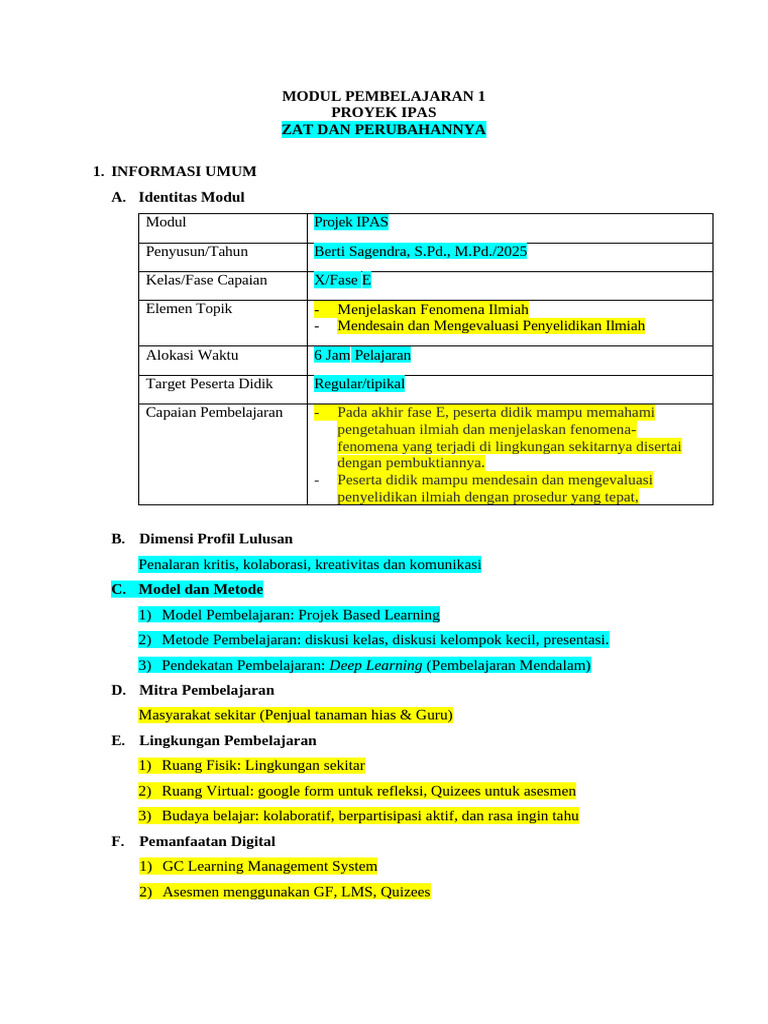Modul IPAS 2 Teknologi Zat dan Perubahannya | PDF