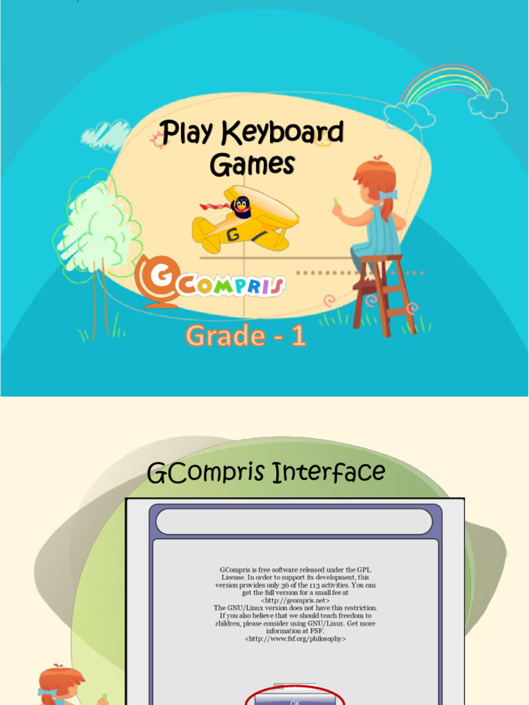 Play Keyboard Games in Gcompris for Grade 1 | PDF