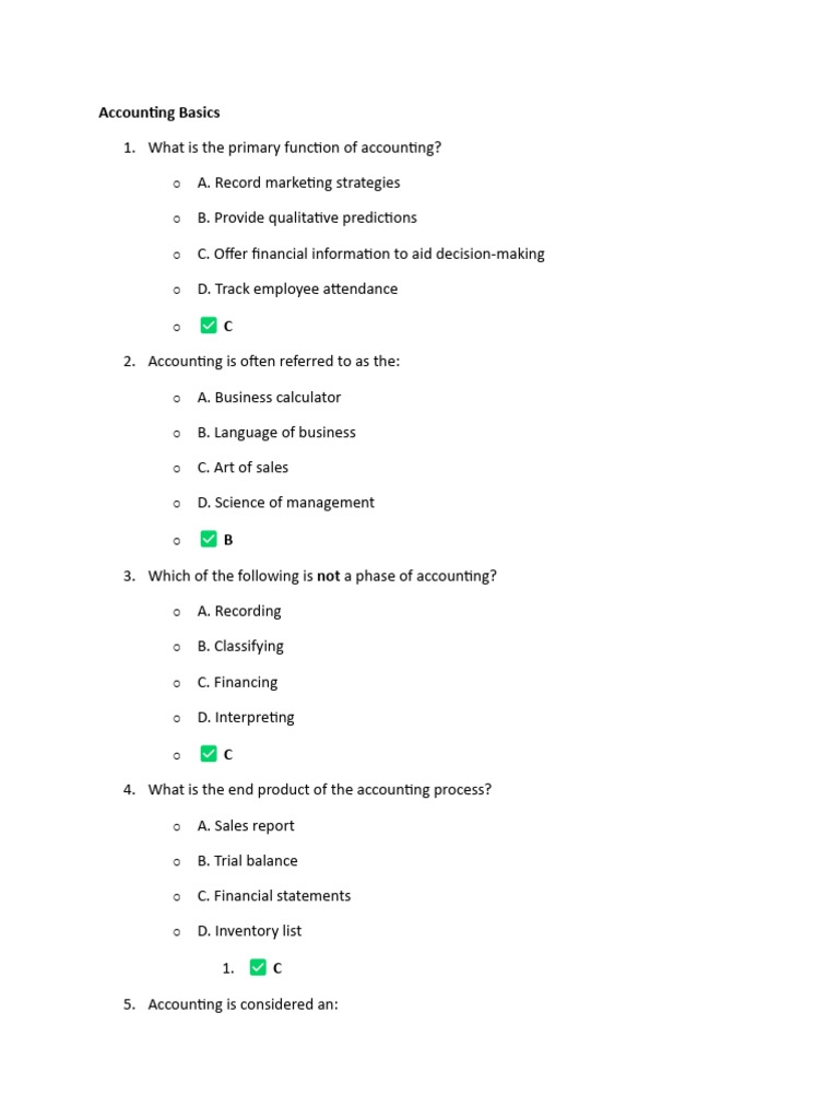 Accounting Basics sample QAs | PDF | Debits And Credits | Receipt