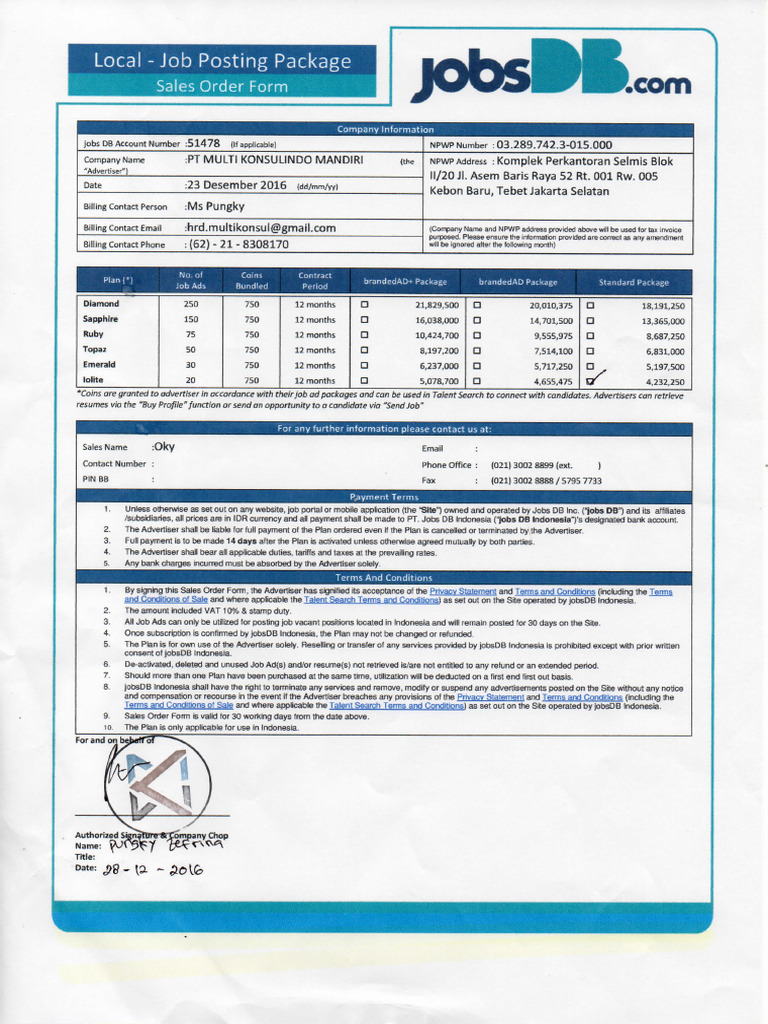 Job DB MKM001 | PDF