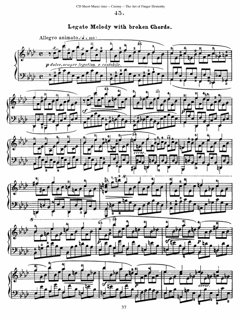 Czerny The Art of Finger Dexterity Op 740 | PDF