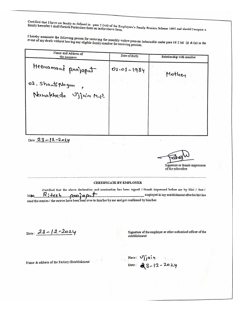 Self Declaration File | PDF