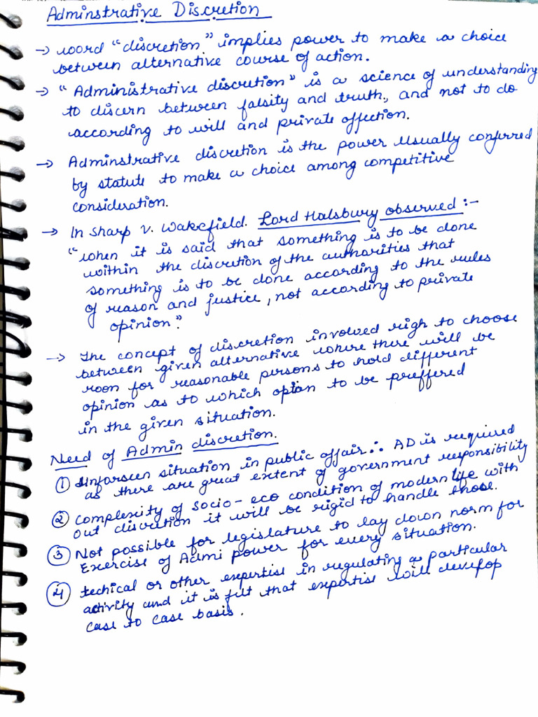 Unit 3 Administrative Discretion | PDF