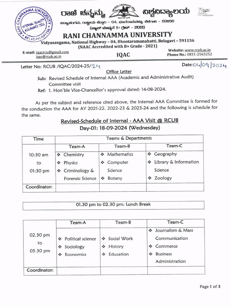 Revised - Internal AAA Visit | PDF