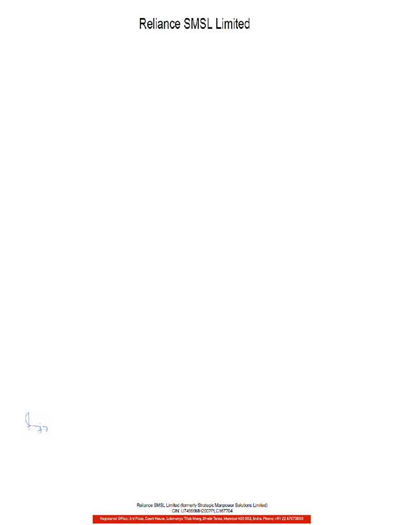 Offer (2) Reliance Offer Letter | PDF | Employment | Salary