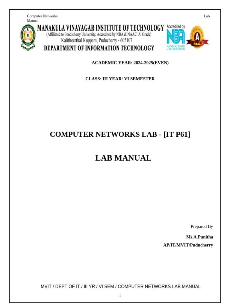 CN LAB Manual 11.6.2025 Final | PDF | Network Socket | Port (Computer Networking)