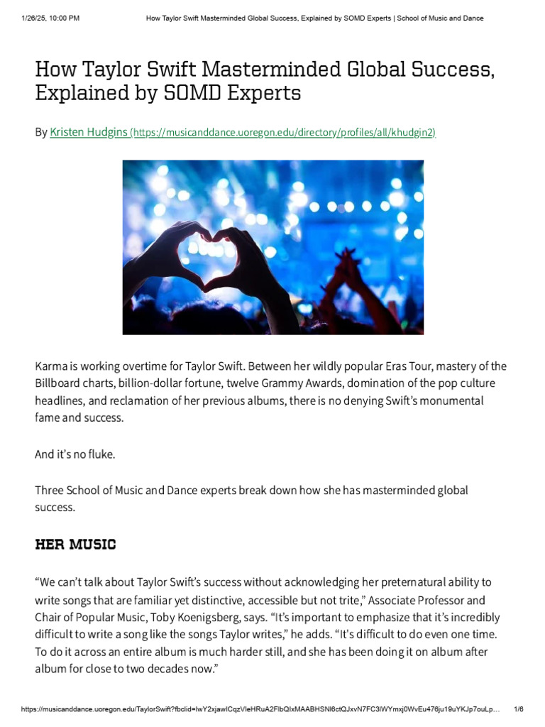 Taylor Swift's Blueprint for Success | PDF | Country Music | Taylor Swift