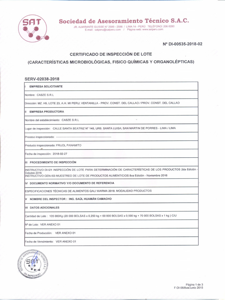 CC 2 010 Frijol Panamito | PDF