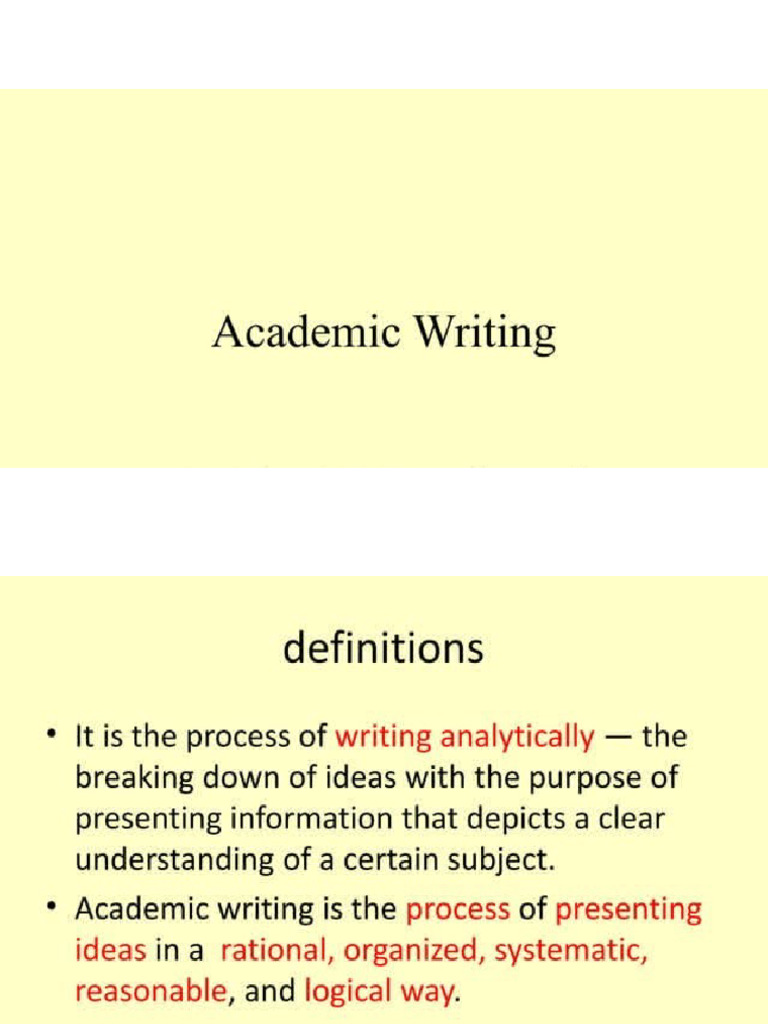 Academic Writing | PDF