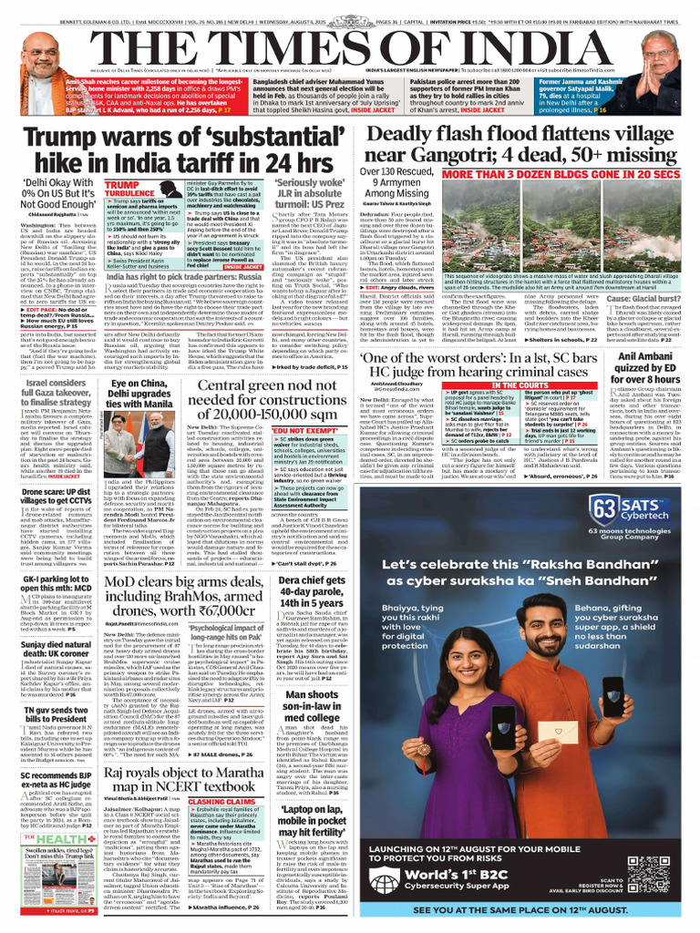 06.08.25 Times of India | PDF