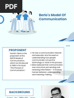 Berlo's Model of Communication | PDF | Communication | Cognition