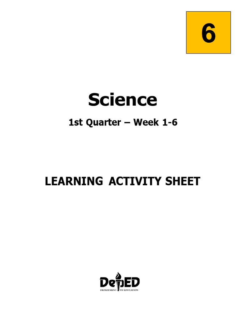 516041406 Science 6 Lesson Plan and Activity Sheet (1) | PDF | Mixture ...