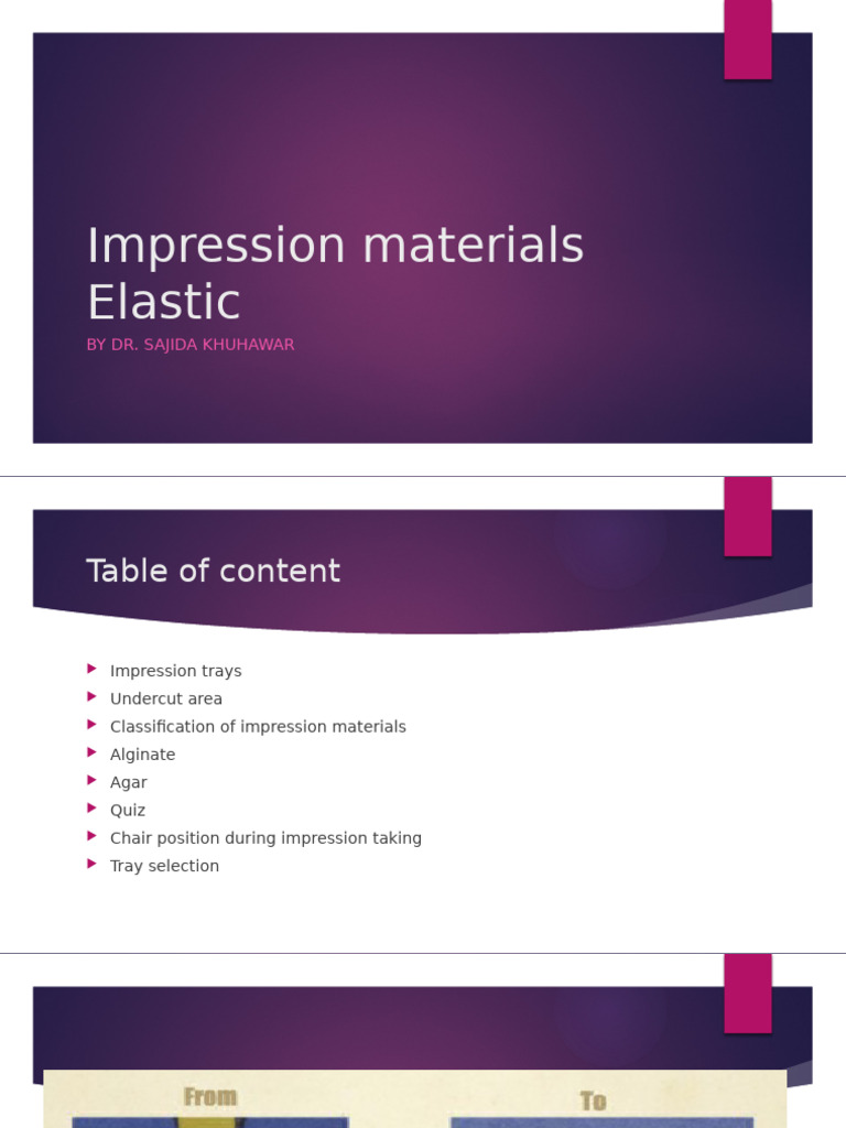 Classification of Impression Materials | PDF | Colloid | Materials