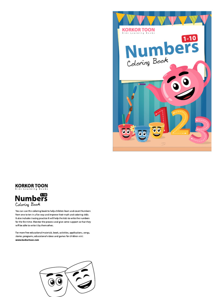 Numbers Coloring Book 1 10 | PDF