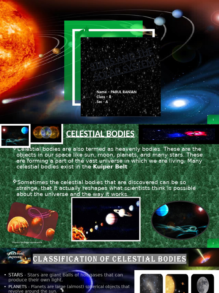 Celestial Bodies And The Solar System Pdf Solar System Planets
