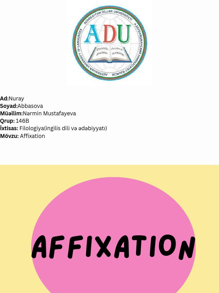 Affixation 20250522 190310 0000 | PDF | Part Of Speech | Adjective