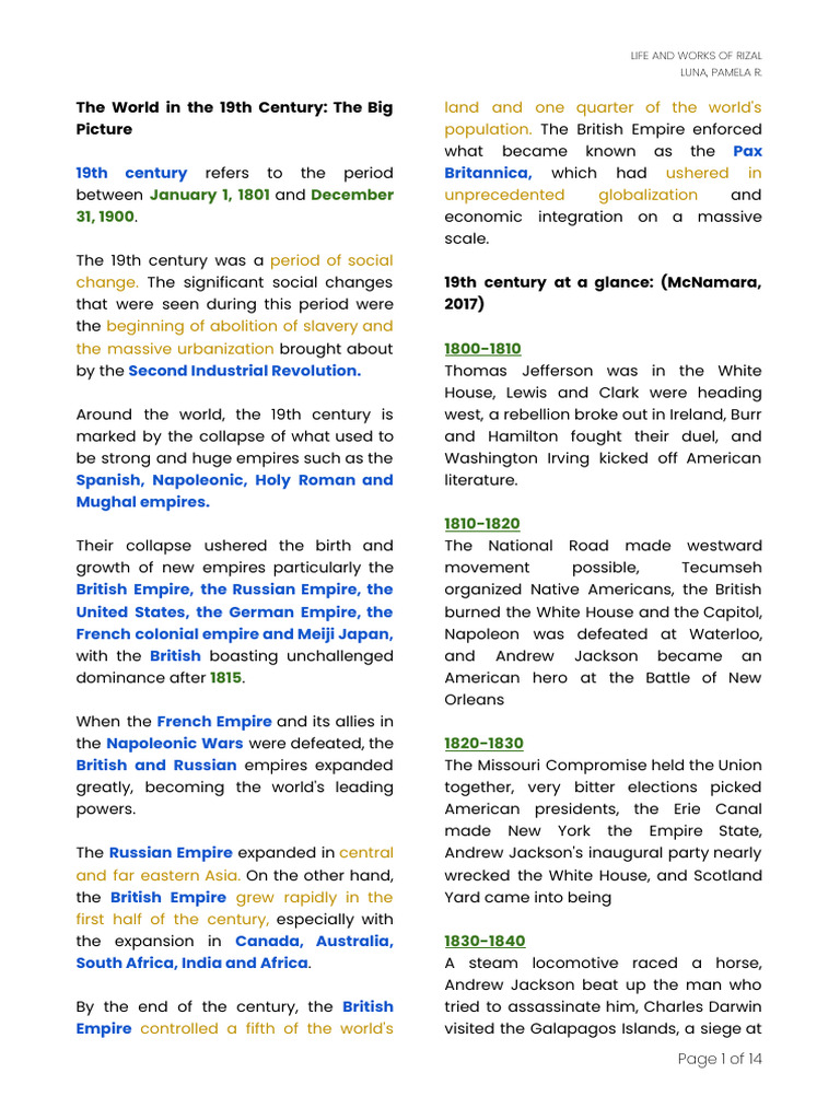 Economic Changes in 19th Century Philippines | PDF