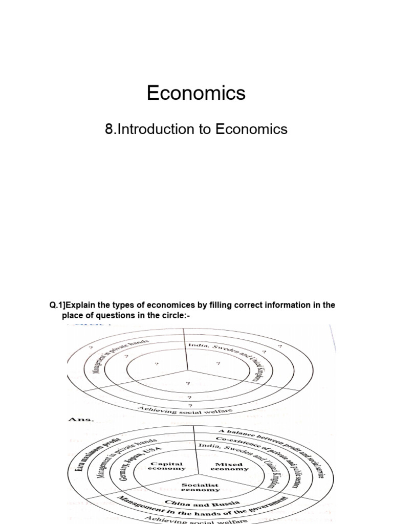 Economics 8.introduction To Economics | PDF | Economic System | Economics