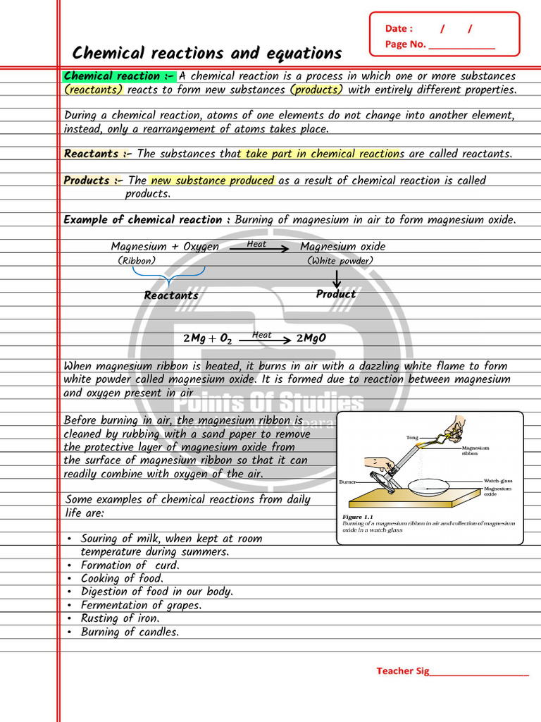 Chemical Reactions and Equations Class 10 | PDF | Redox | Oxide