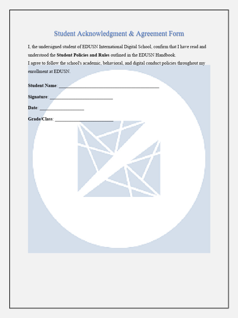 Student Consent Form | PDF