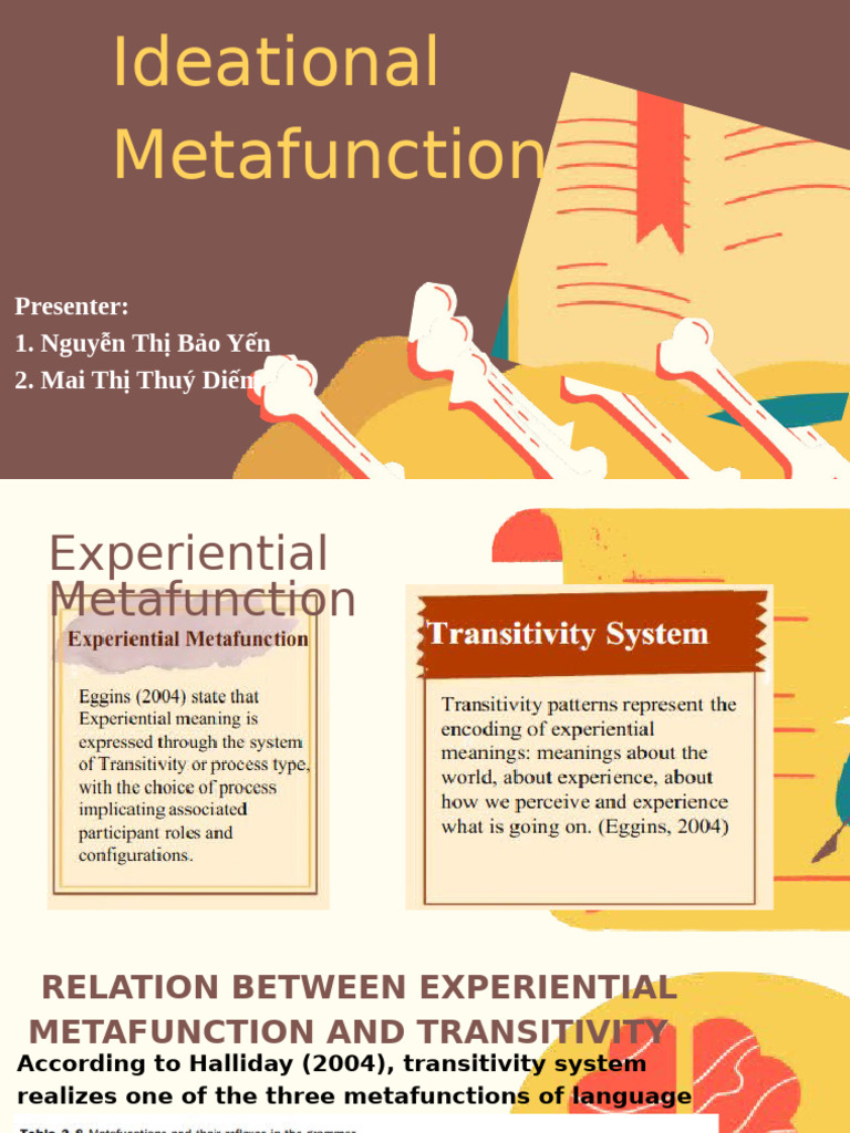 Functional Grammar - Ideational Meaning - G3 - Yen & Diem | PDF ...
