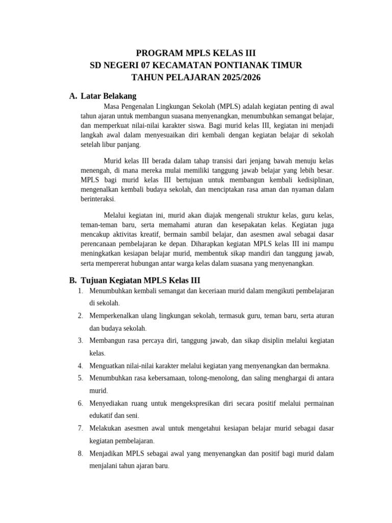 Program_MPLS_Kelas_3_SD_2025_2026 (1) | PDF