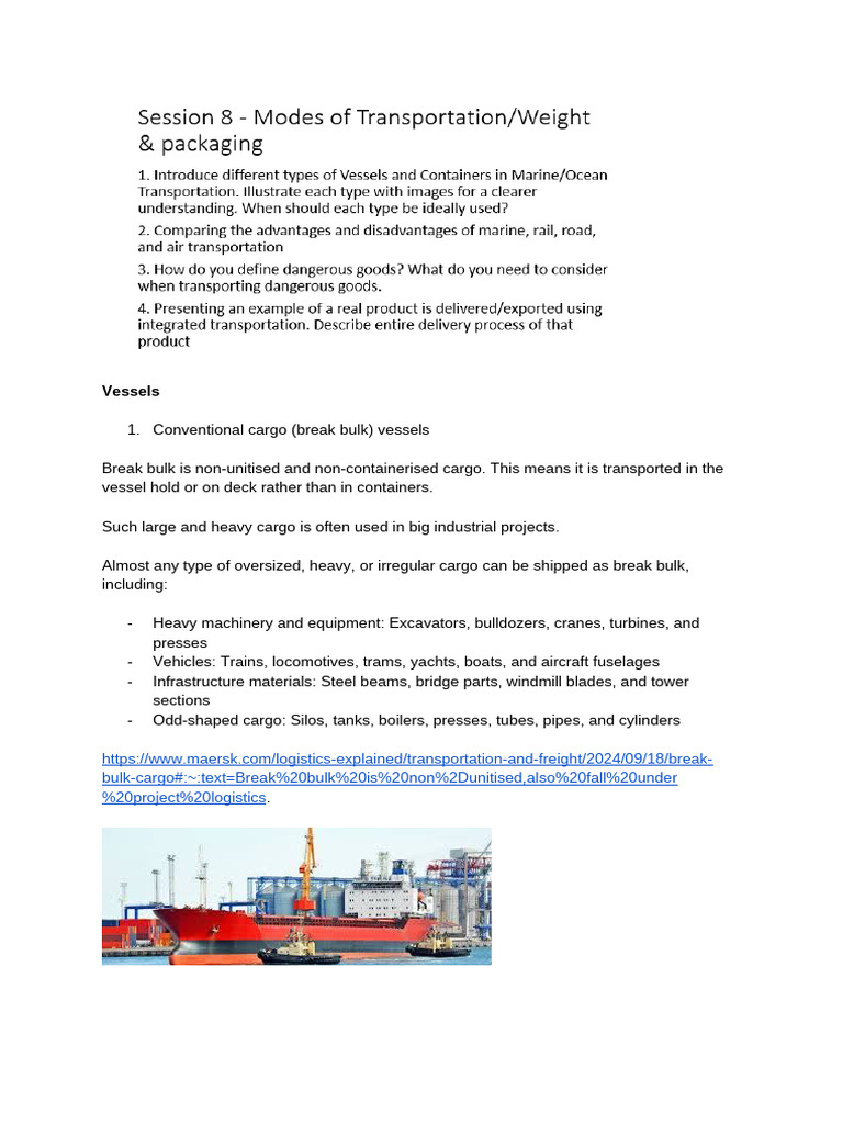 Understanding Bulk and Conventional Cargo | PDF | Dangerous Goods | Cargo