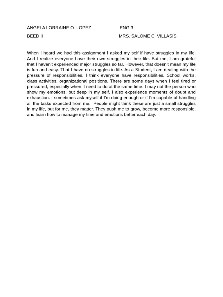 ENG 3 (ASSIGNMENT) Essay Elementary Education | PDF