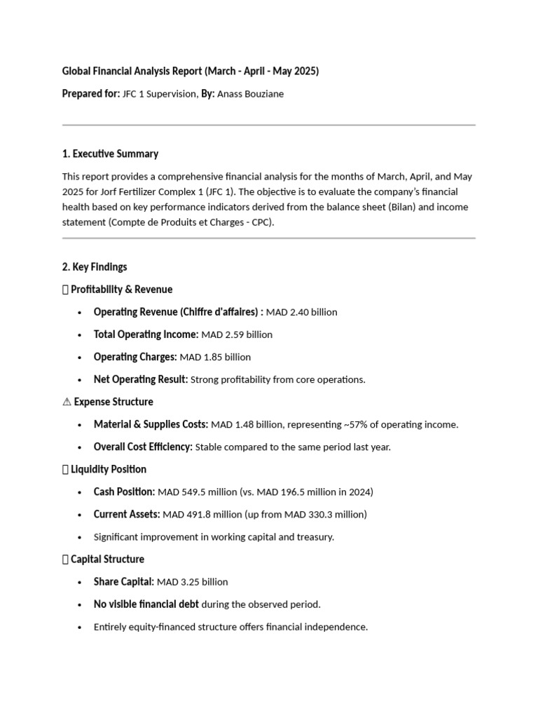 Global Financial Analysis Report | PDF