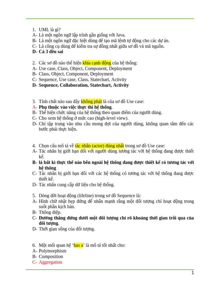 Tai Lieu On PTTK HTTT | PDF