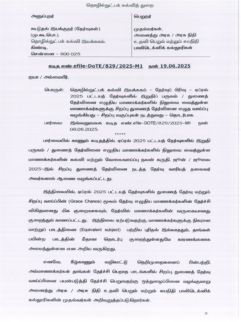 224 - Special Class For Supplementary Exam Guidelines | PDF