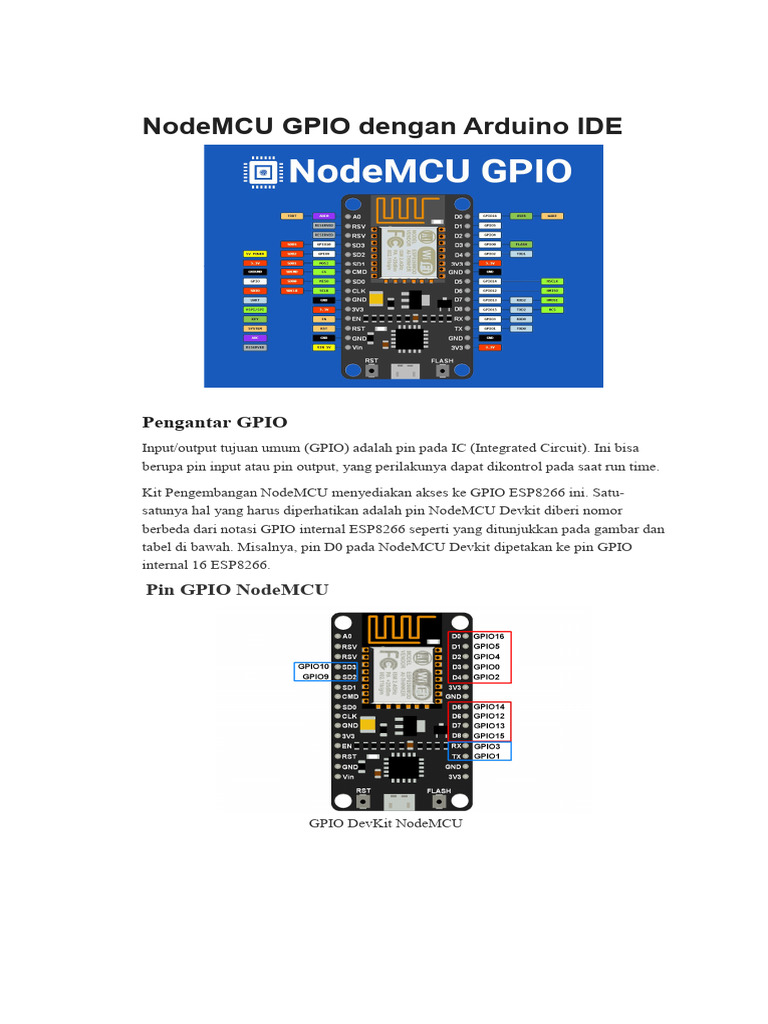 Akses Pin ESP 8266 With Arduino | PDF