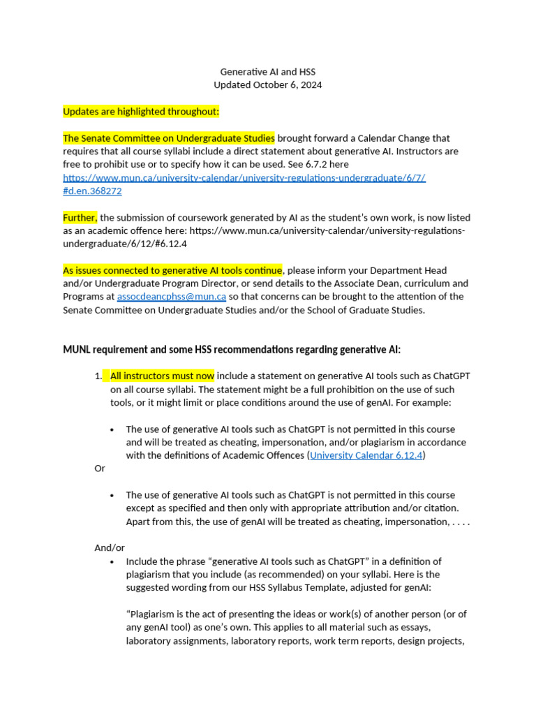 Generative AI and HSS Oct 2024 | PDF | Artificial Intelligence ...